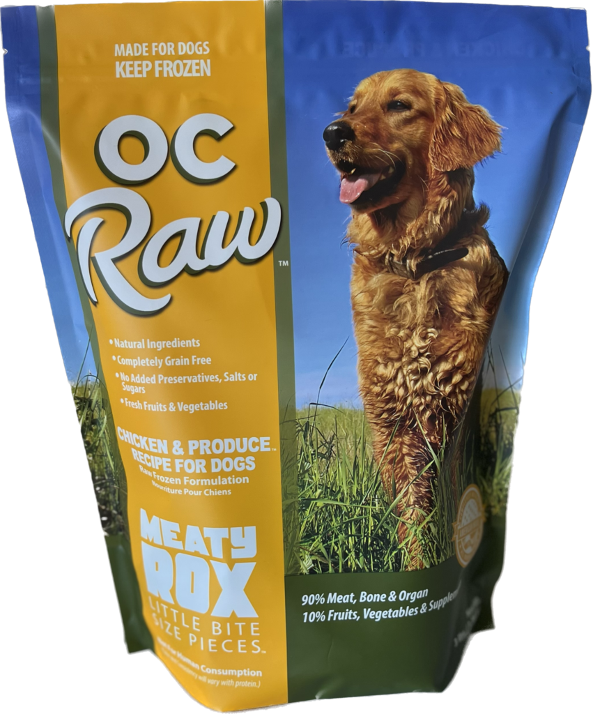 CHICKEN & PRODUCE ~ 3# Meaty Rox - OC Raw