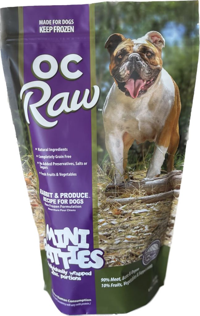 RABBIT & PRODUCE ~ 4# Mini Patties – OC Raw Dog