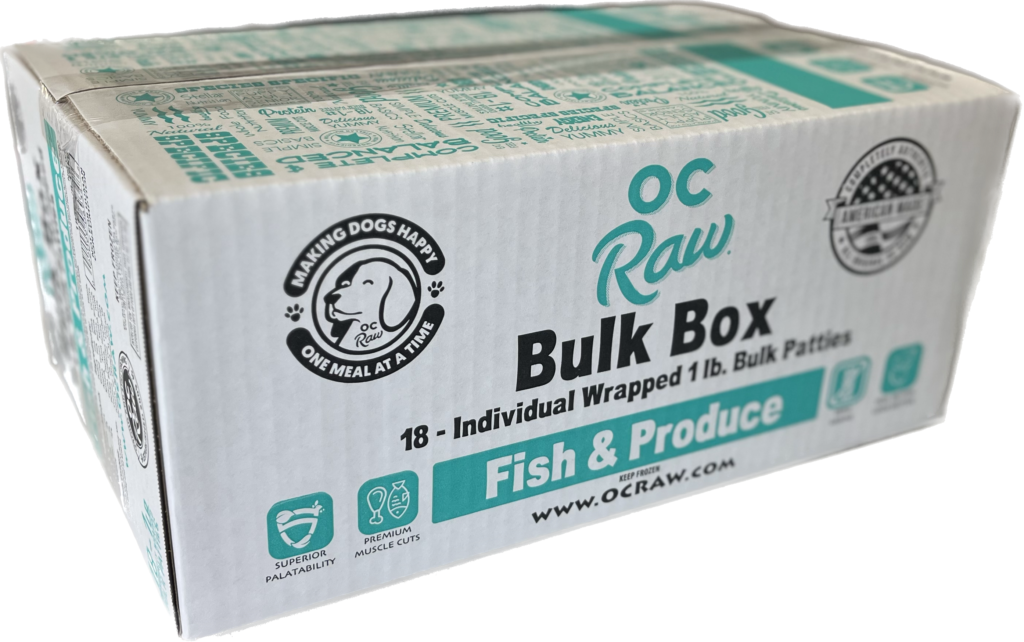 FISH & PRODUCE ~ 18# Bulk Box - OC Raw Dog