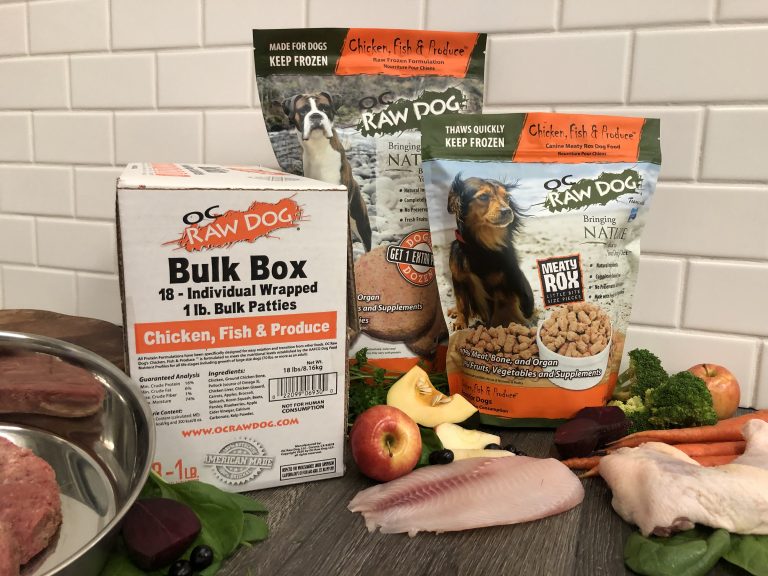 CHICKEN, FISH & PRODUCE ~ 18# Bulk Box – OC Raw Dog
